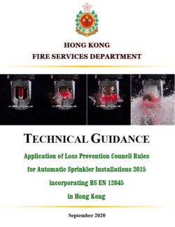 Application of Loss Prevention Council Rules for Automatic Sprinkler ...